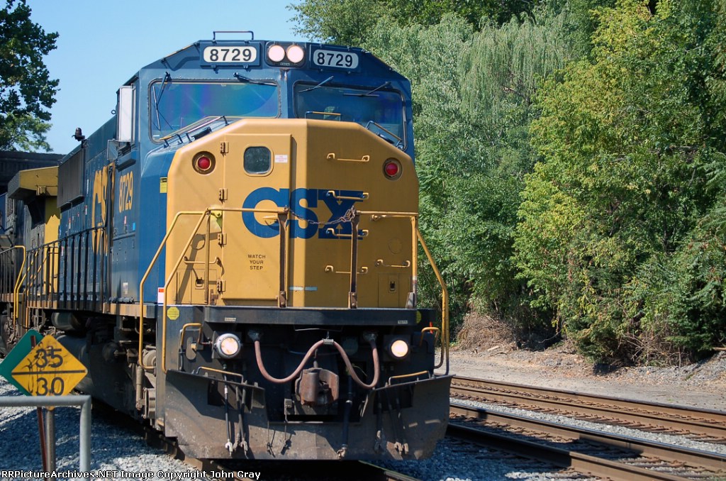 Q438-03 with CSXT 8729(SD60I) ex CR 5591(SD60I) & CSXT 415(AC44CW)